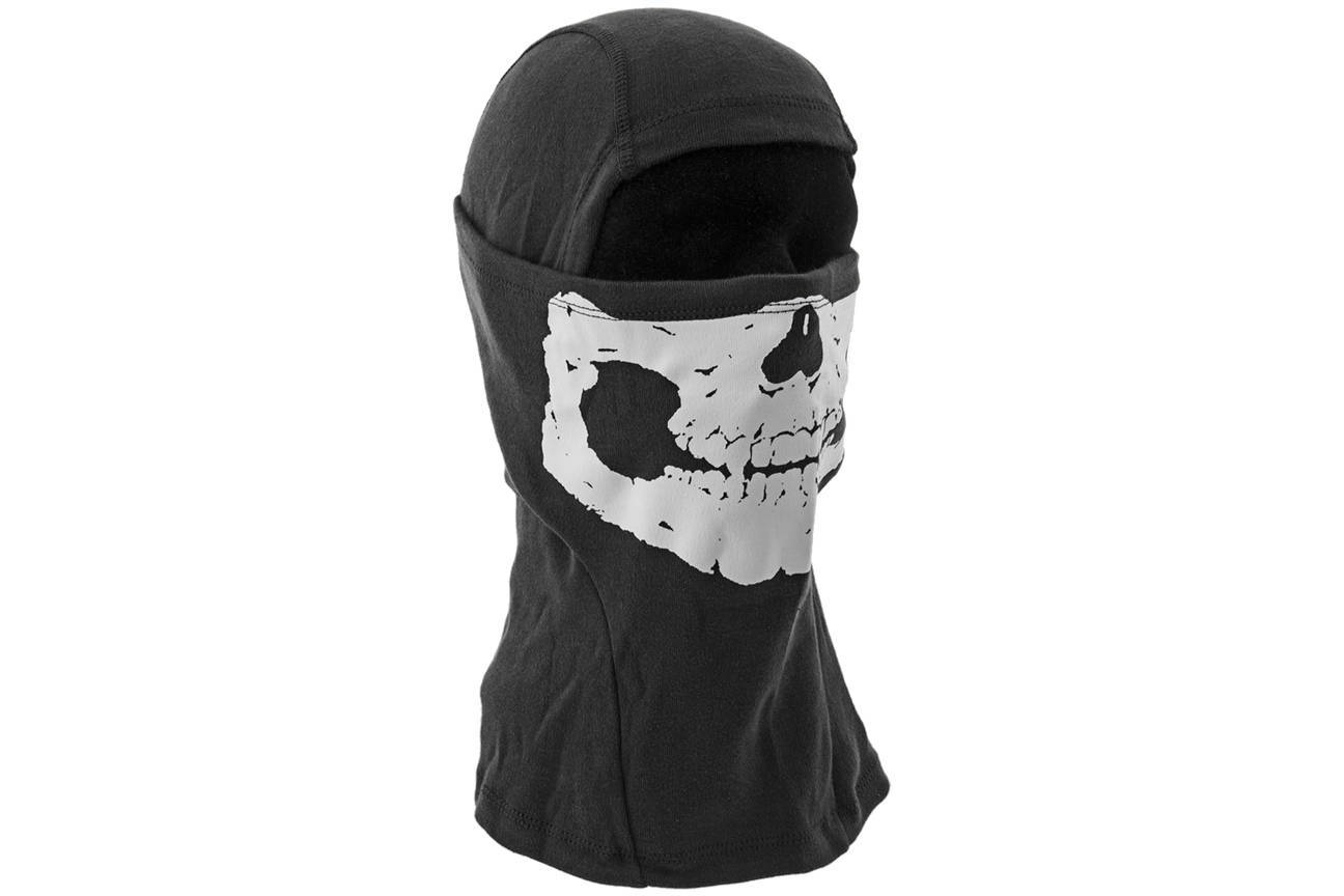 Balaclava Black Skull skelet hue - køb på rodes.dk