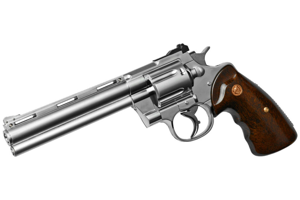 Colt Python R357 Chrome cowboypistol airsoft / hardball - køb på rodes.dk