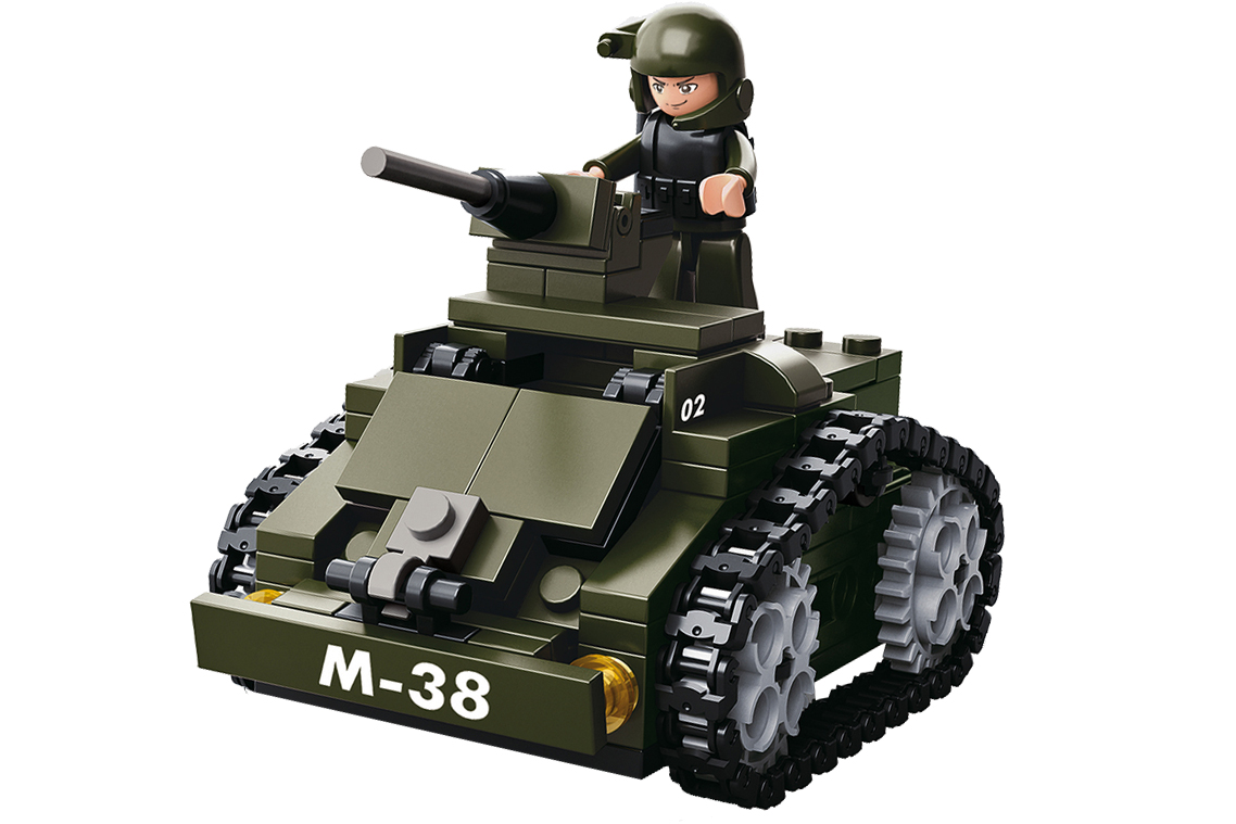 m38-b0587c Army Armoured Car Sluban bygge klodser lego plast ...