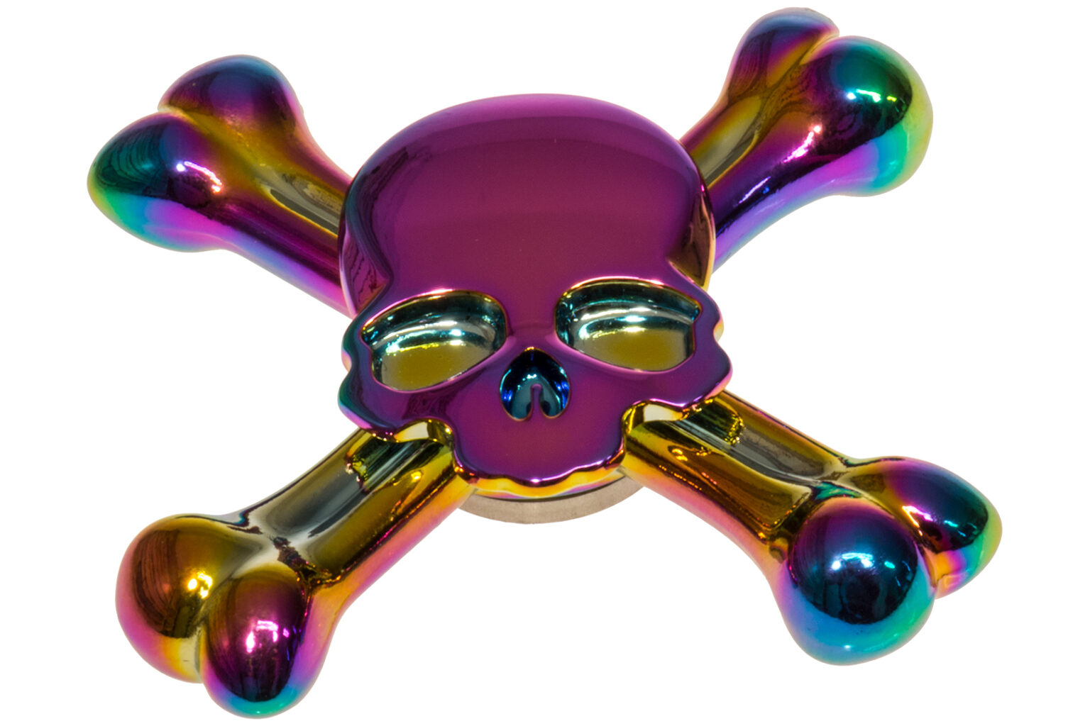 skull rainbow fidget spinner pro tilbud metal