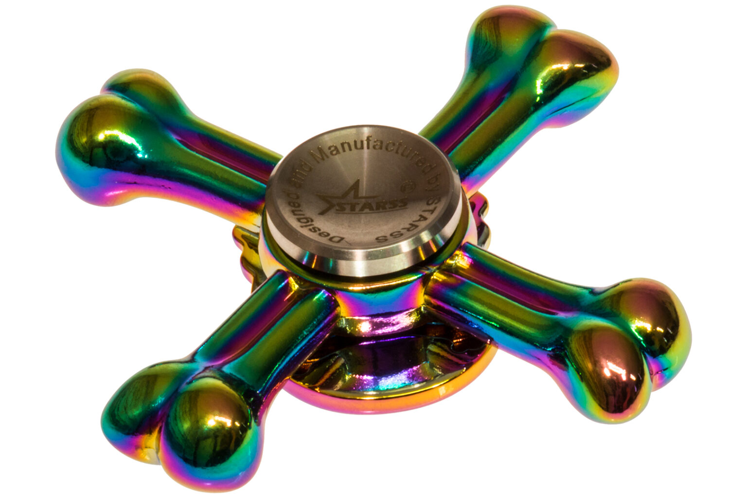 skull rainbow fidget spinner pro tilbud metal