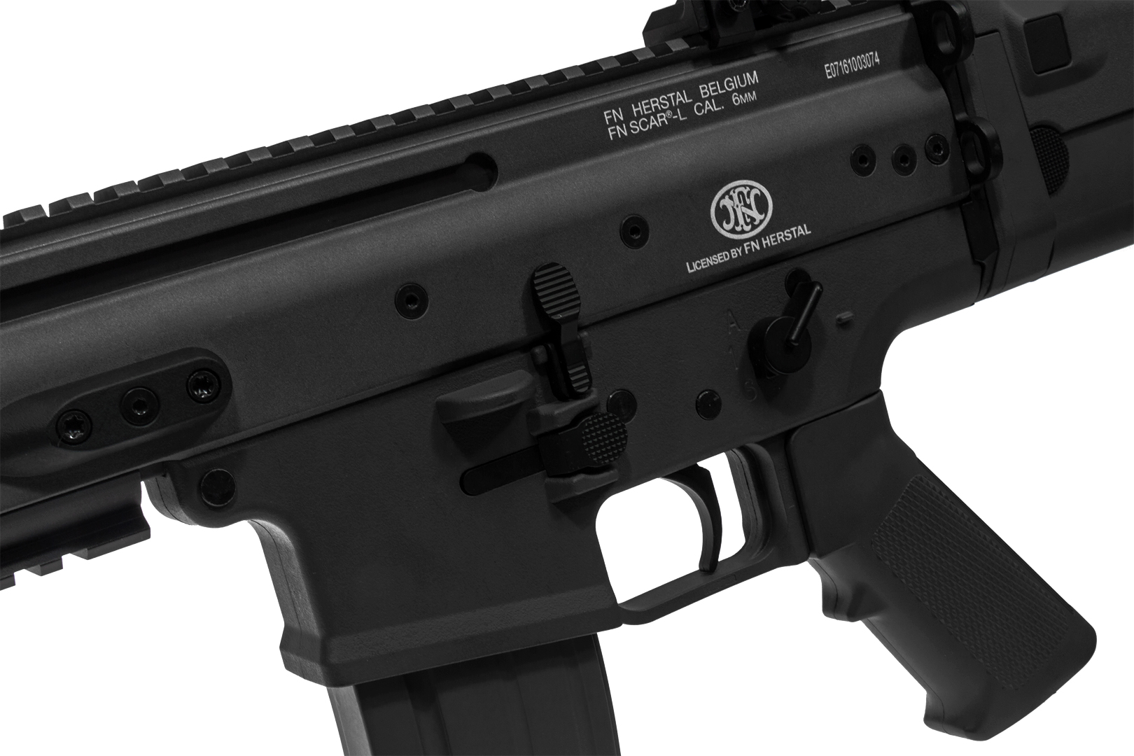 Fn Herstal Scar-L CQB - Black hardball våben- air softgun - køb på rodes.dk