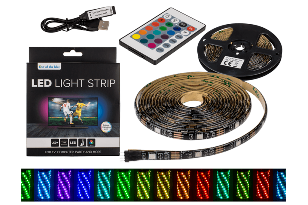 Køb LED Light Strip Remote / lysslange - 3 meter - Rodes.dk