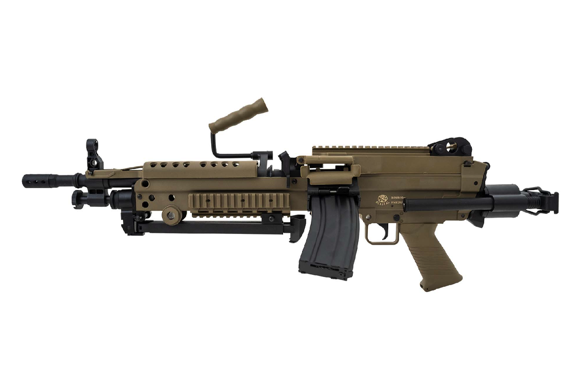 Køb Fn M249 Paratrooper LMG Elektrisk - komplet | Tan - Rodes.dk