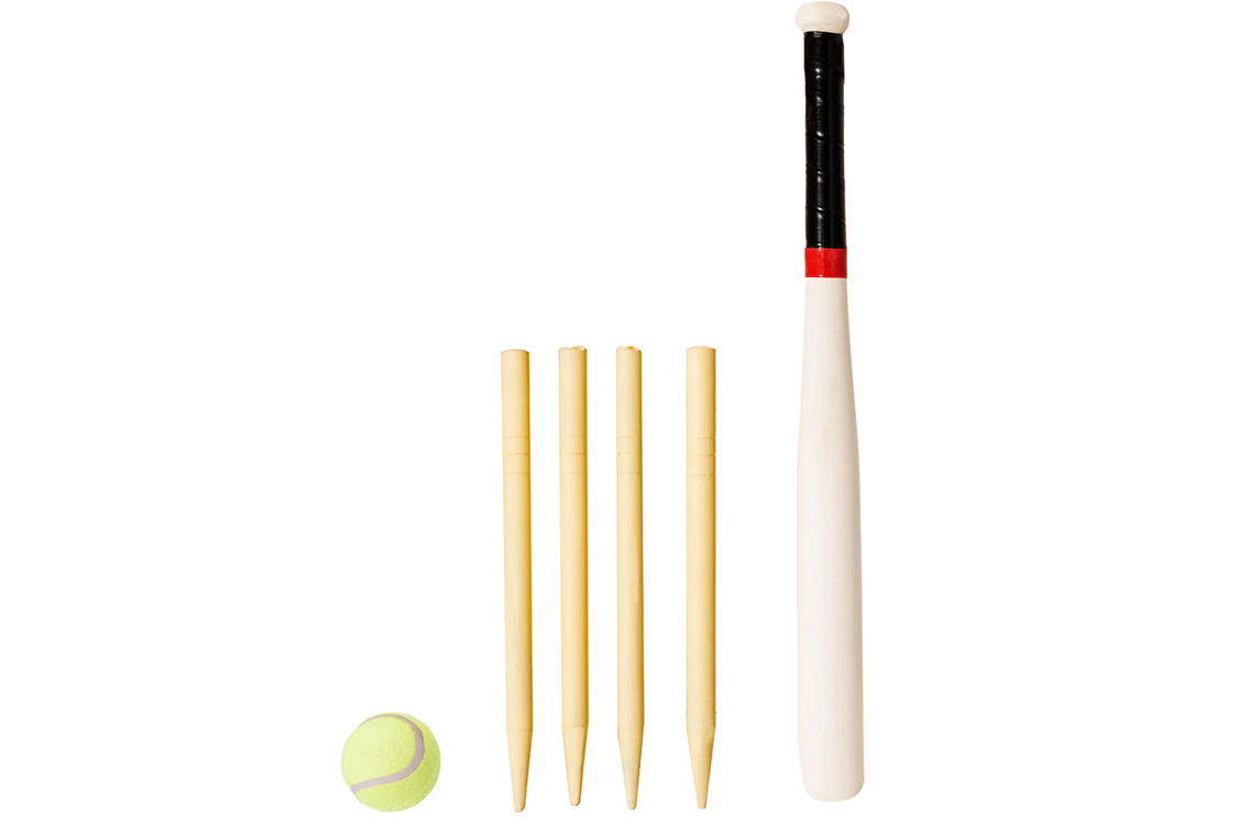 Køb Rundbold sæt - Bat, Bold og markeringspinde - Rodes.dk