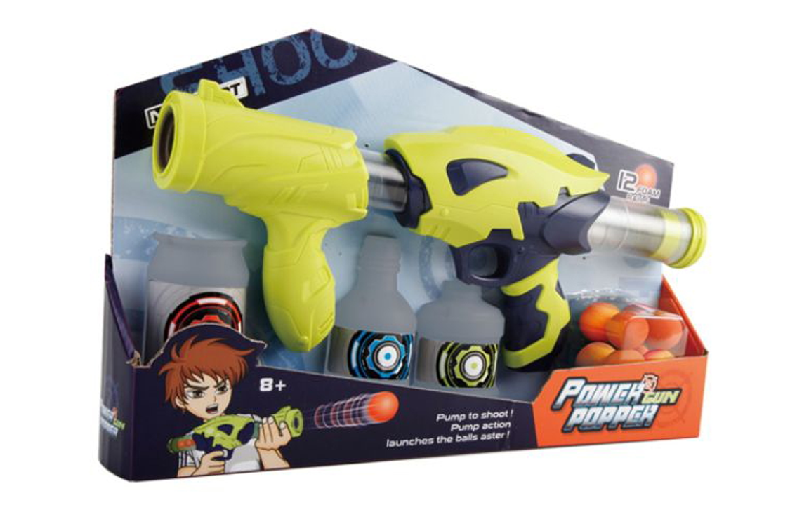 Køb Power Popper Gevær med 12 Skum Kugler - Rodes.dk